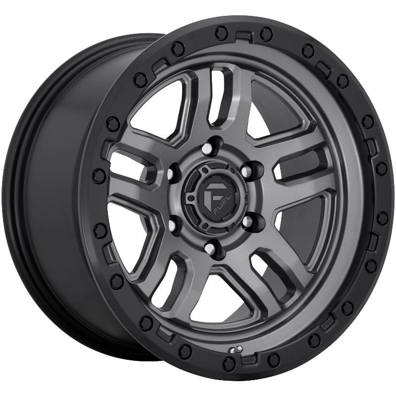 FUEL Off-Road D701 AMMO 17X9 5X127 ET1 71.5 MATTE GUN METAL BLACK BEAD ...