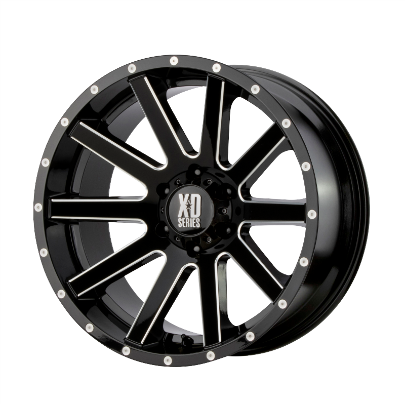 XD SERIES XD818 HEIST 20X10 5X127 ET-24 78.3 Gloss Black Milled ...